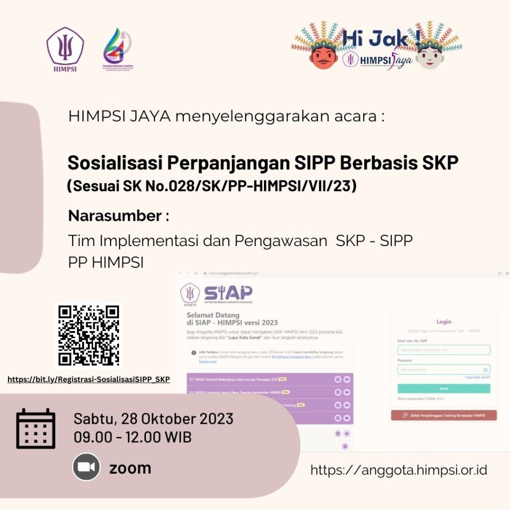 Sosialisasi SIPP berbasis SKP – HIMPSI Jaya