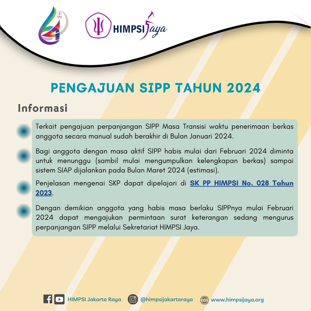 📣Program Pengaktifan SIPP Batch 2📣 – HIMPSI Jaya